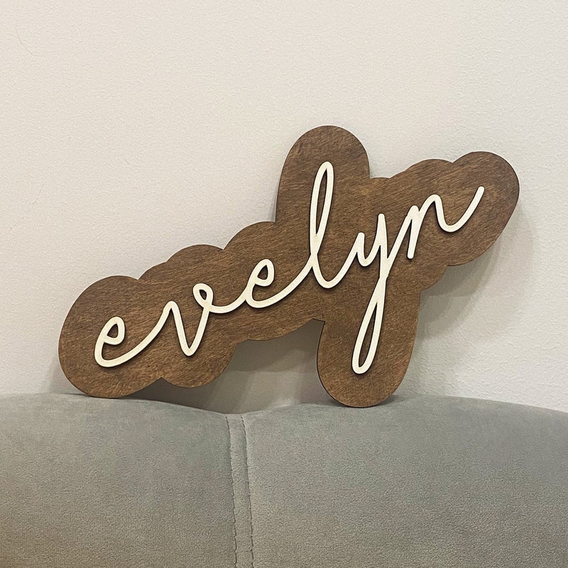 Custom Wood Baby Name Sign - Etsy