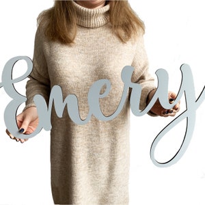 Personalized Wooden Name Sign 8"- 35" WIDE Baby Girl Nursery Wall Decor ...