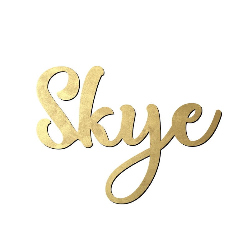 Personalized Golden Wooden Name Sign - Custom Gold Wall Plaque for ...