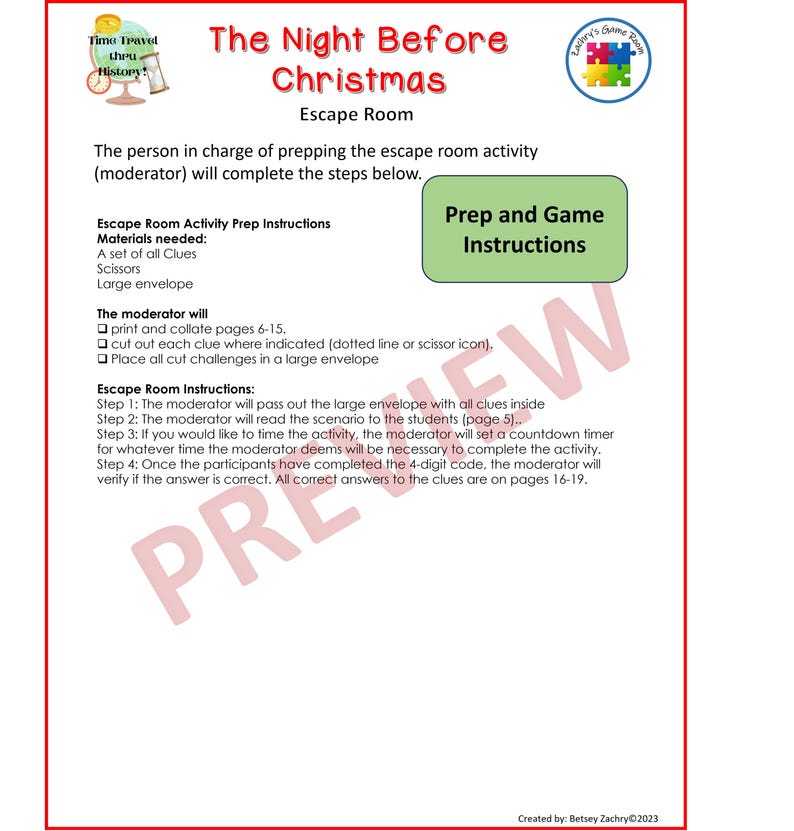 Christmas Escape Room, Family Escape Room, Escape Room for Children ...