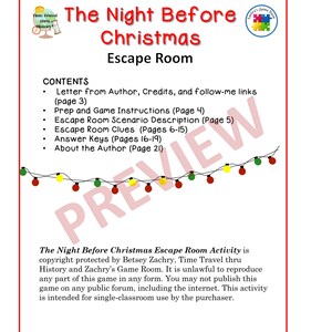 Christmas Escape Room: Family Holiday Party Game (printable) - Etsy