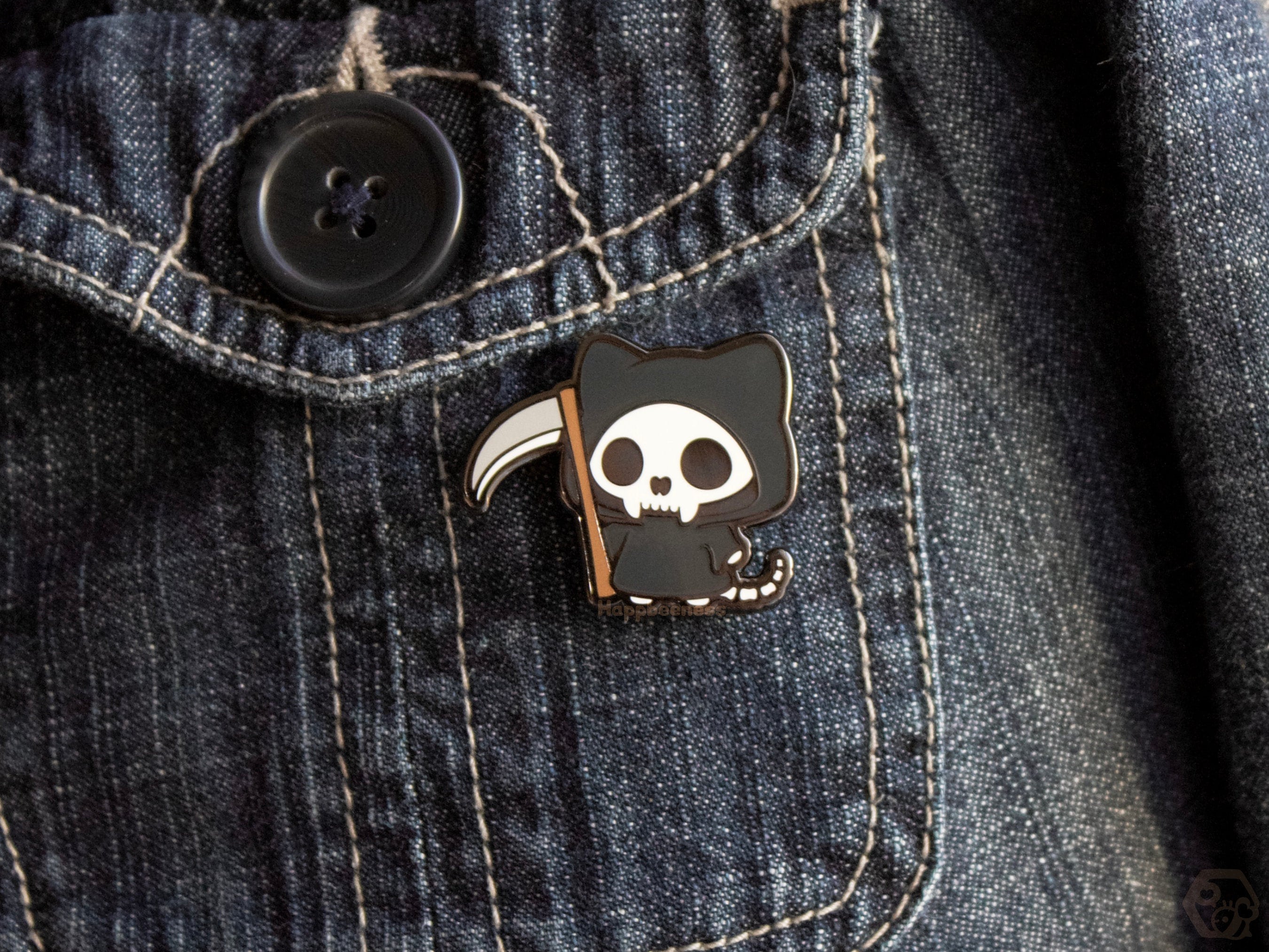 Cat Grim Reaper Enamel Pin Grim Reaper Holding Scythe Cat - Etsy