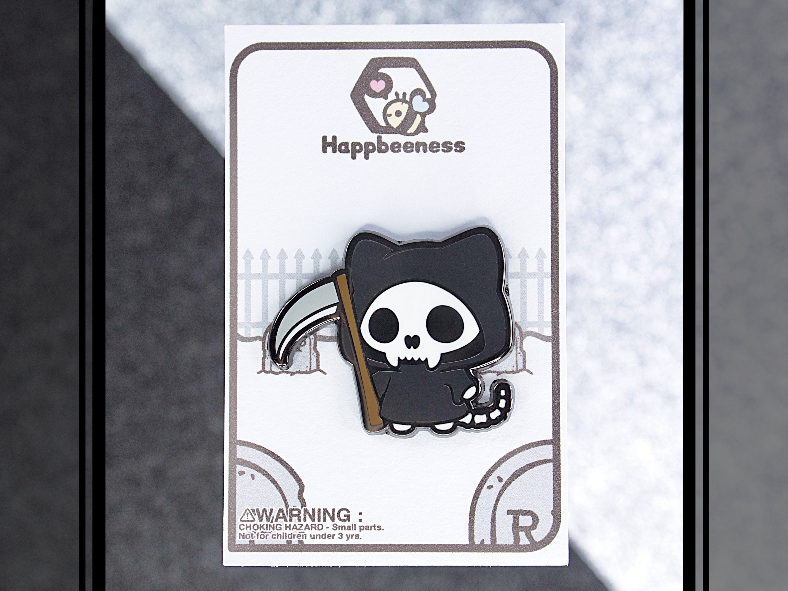 Cat Grim Reaper Enamel Pin Grim Reaper Holding Scythe Cat - Etsy