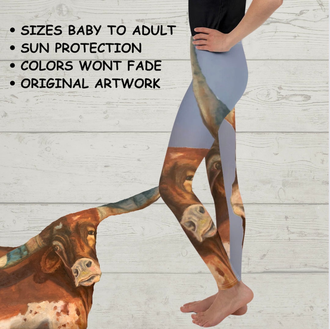 Girls LONGHORN Leggings Preteen Teen Leggings for Girls Printed ...
