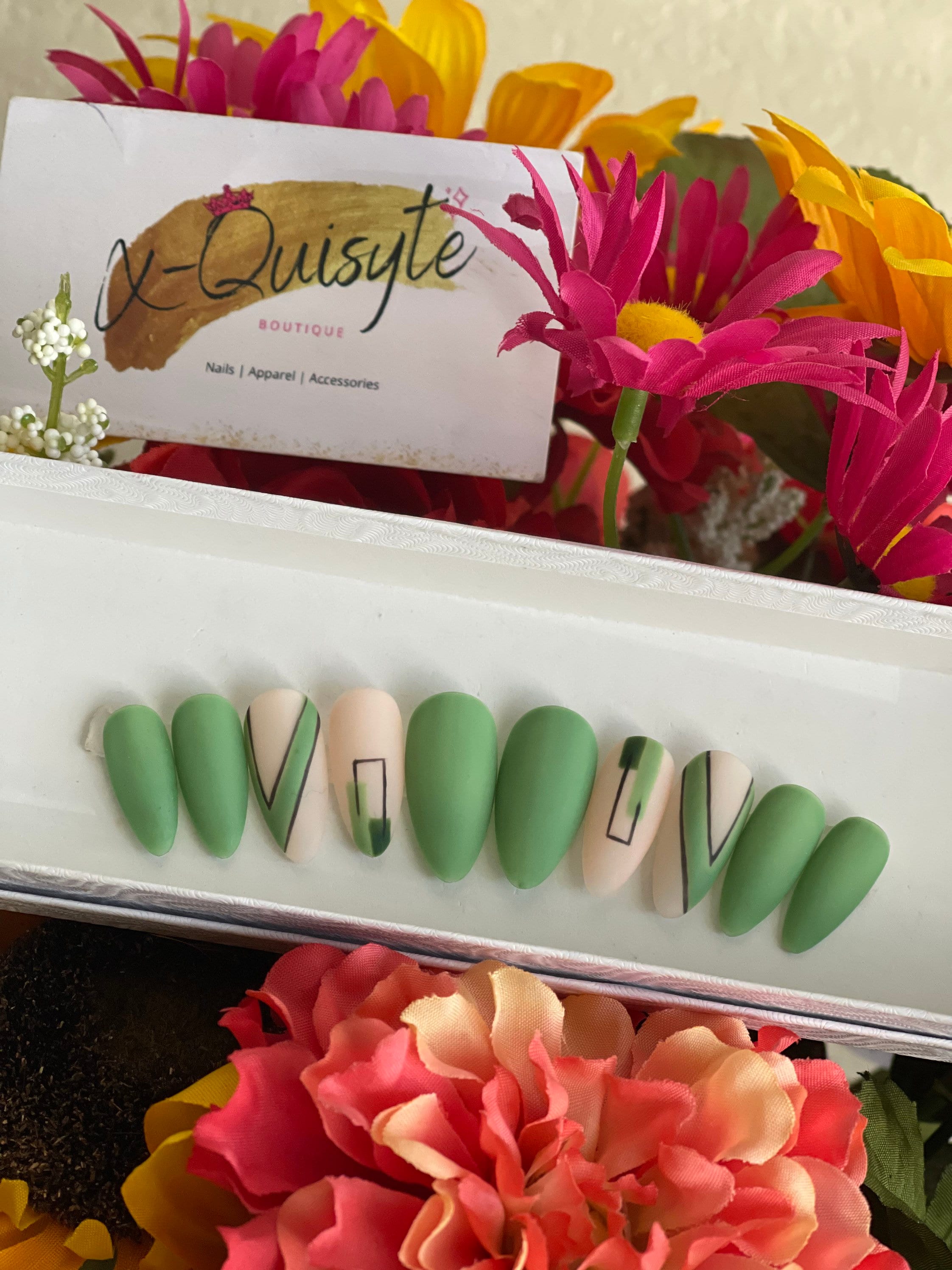 MATCHA Matte Finish Green Gel Polish Abstract Hand - Etsy