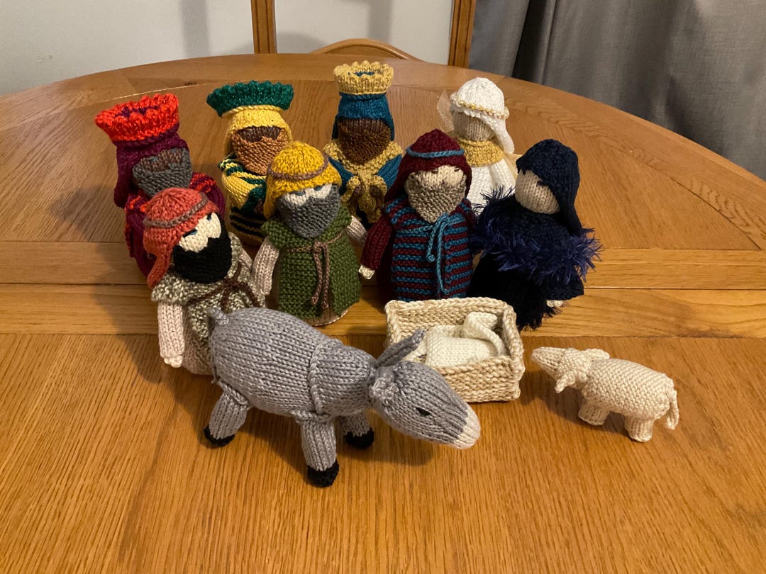KNITTED NATIVITY SET - Etsy