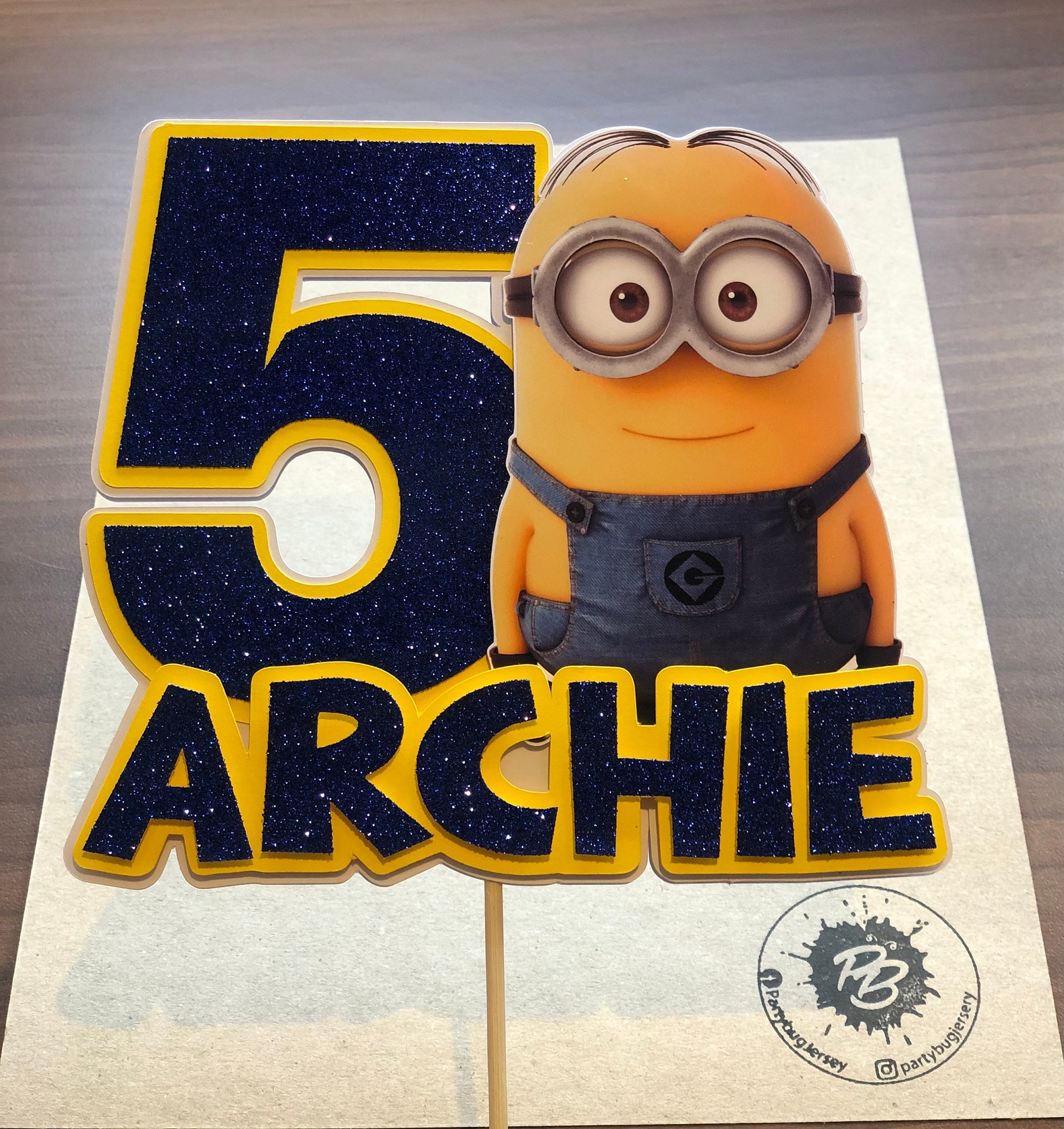 Personalised Minion Cake Topper | Etsy