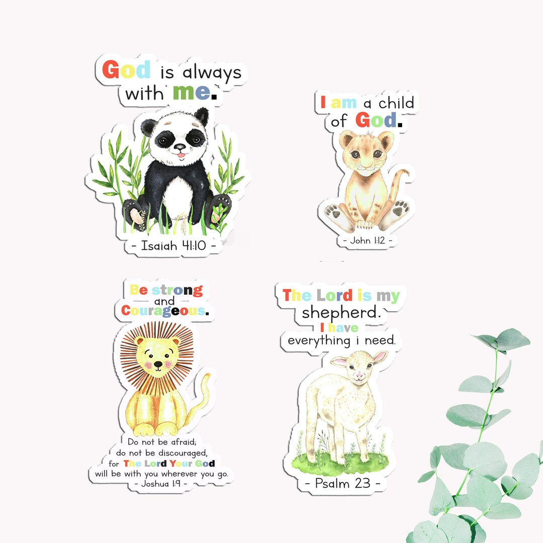 Bible Verse Sticker Sheets Bible Stickers for Kids the Lord - Etsy
