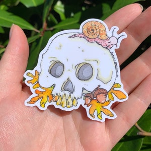 Fall Skull Vinyl Sticker - Etsy