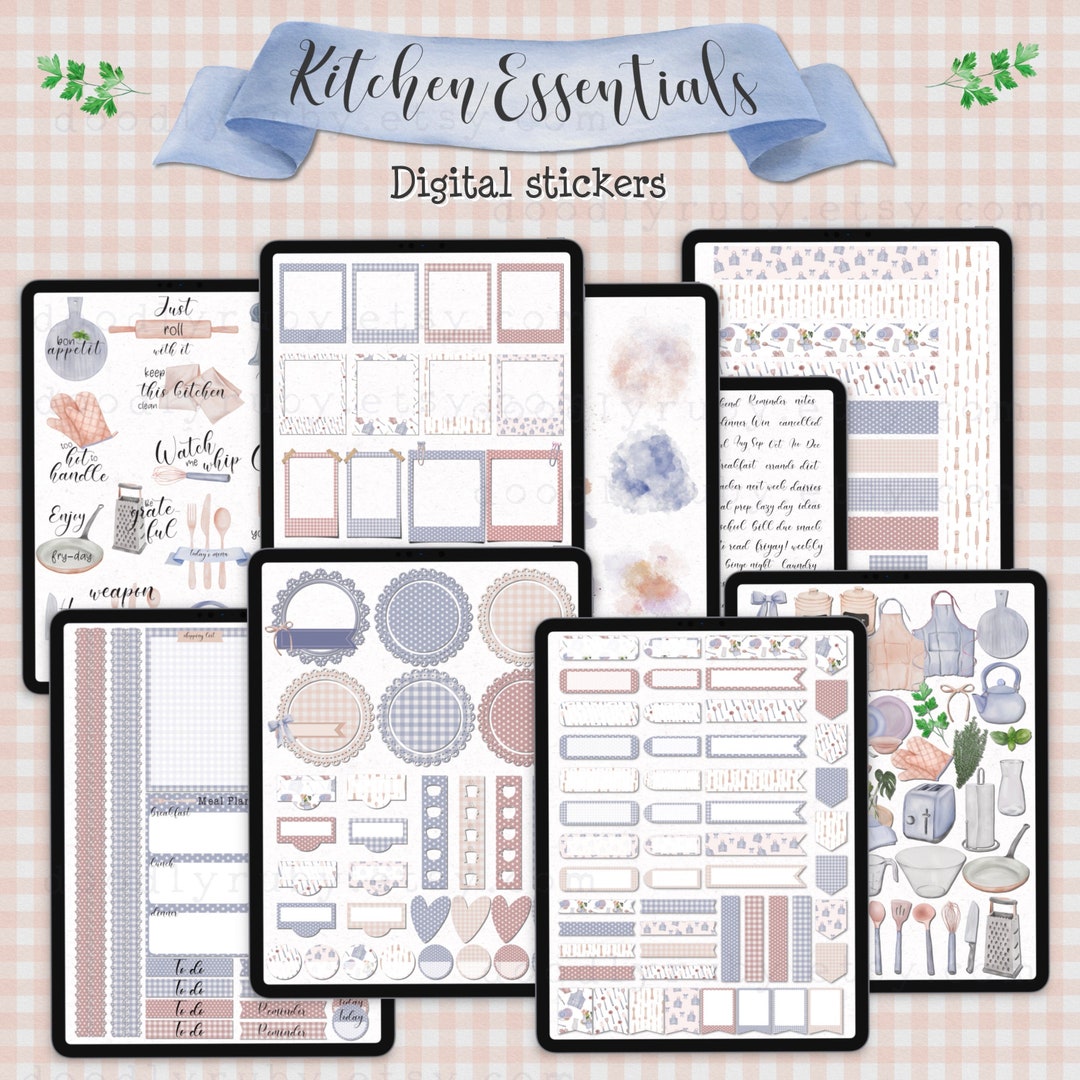 KITCHEN ESSENTIALS DIGITAL Stickers Png Stickers Kitchen - Etsy