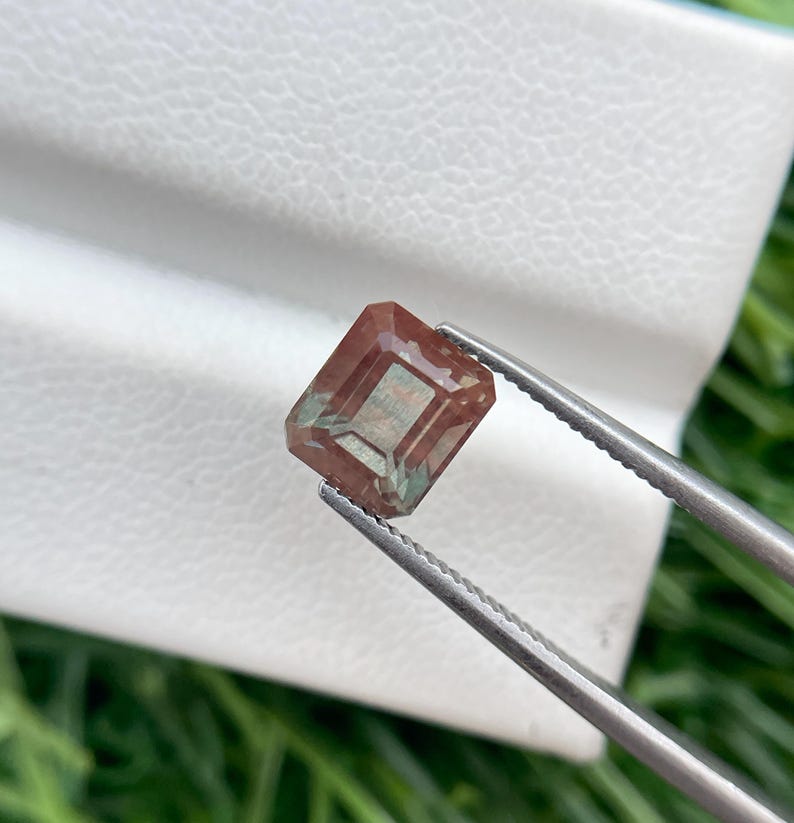 Rare Octagon Emerald-cut Bio-color Oregon Sunstone | Handcrafted Luxury ...