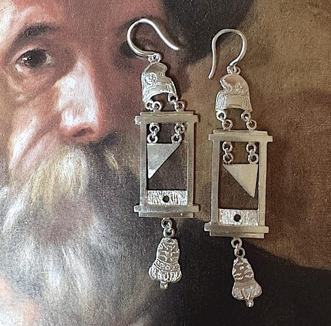 Guillotine Earrings French Revolution: Unique Historical Jewelry-mini ...