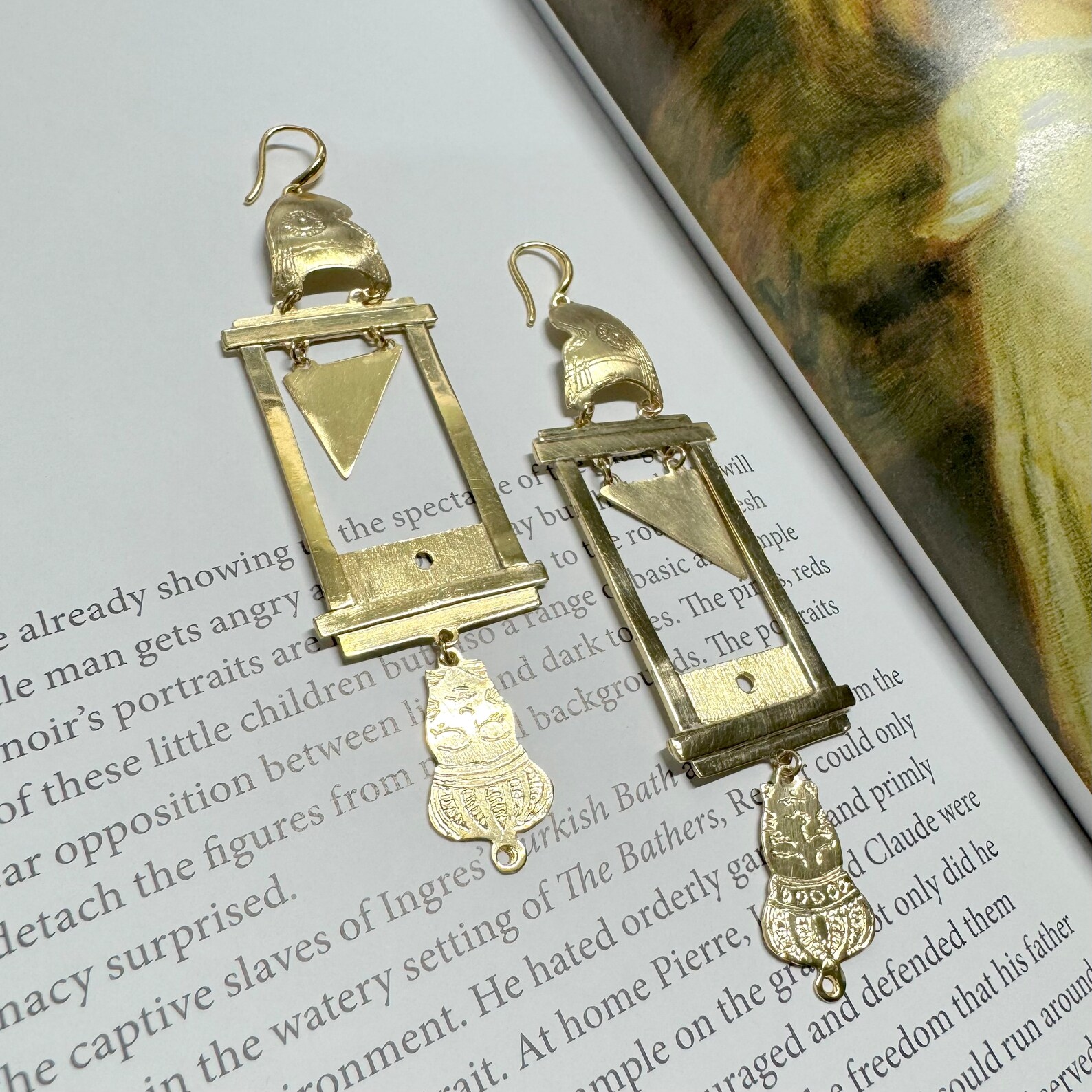 Guillotine Earrings Gold French Revolution: Unique Historical Jewelry ...