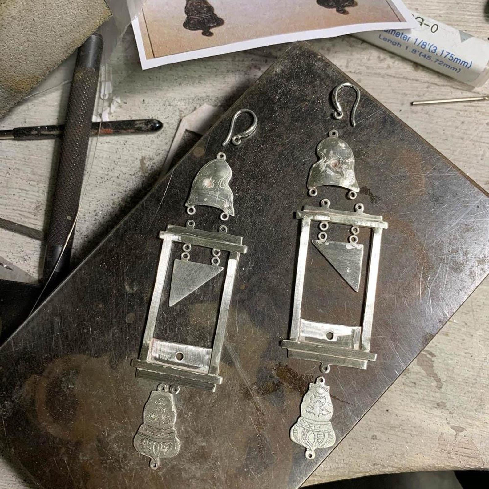Guillotine Earrings Gold French Revolution: Unique Historical Jewelry ...