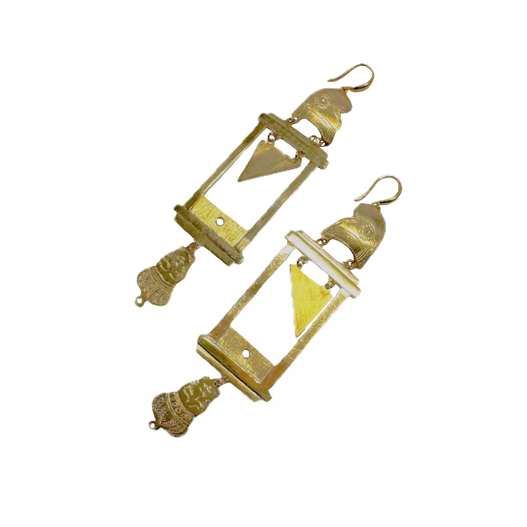 Guillotine Earrings Gold Silver French Revolution Symbolic 17-century ...