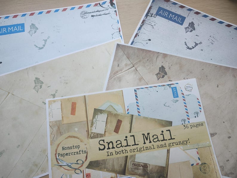 Snail Mail Junk Journal Kit: Printable Pages (digital Download) - Etsy