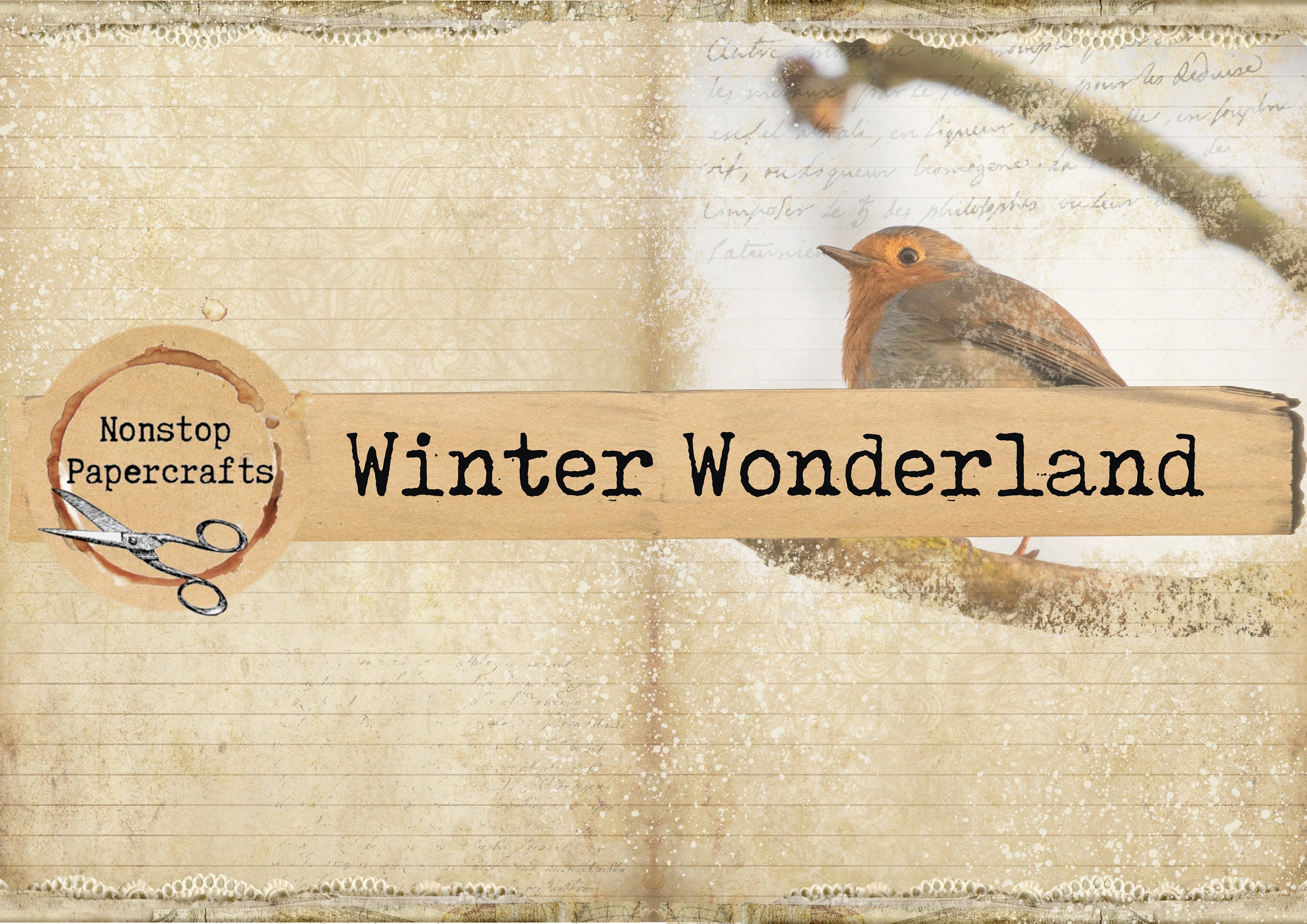 Winter Wonderland Digital Kit, Junk Journal Kit, Printable - Etsy