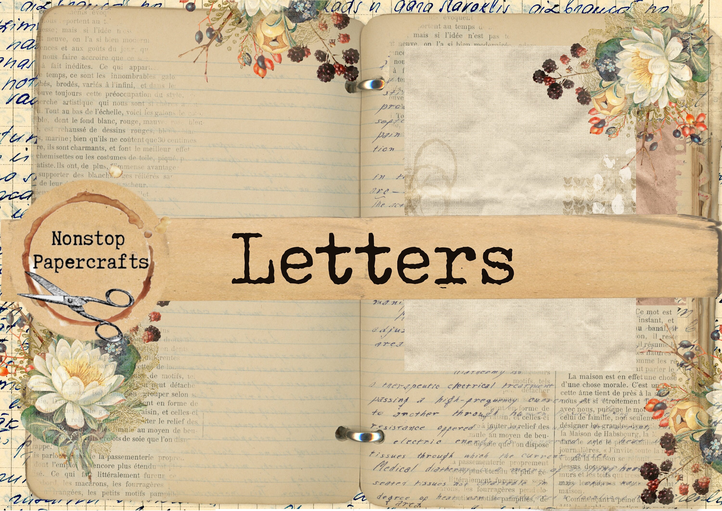 Letters Journaling Kit, Junk Journal Kit, Printable Download, Romantic ...