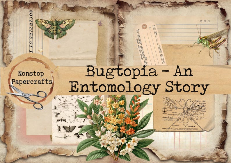 Bugtopia - an Entomology Story, Collaboration Kit, Junk Journal Kit ...