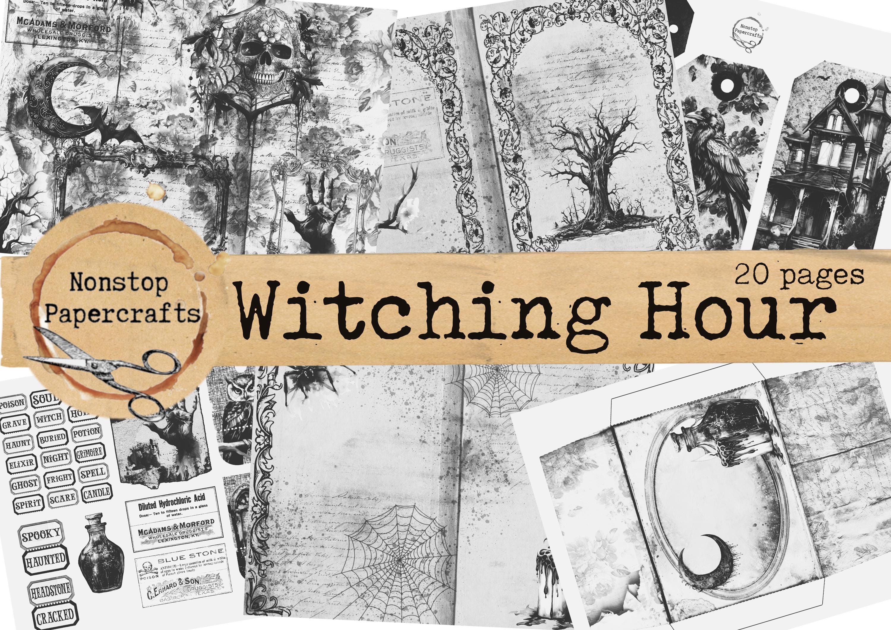 Witching Hour Journaling Kit, Junk Journal Kit, Printable Download ...