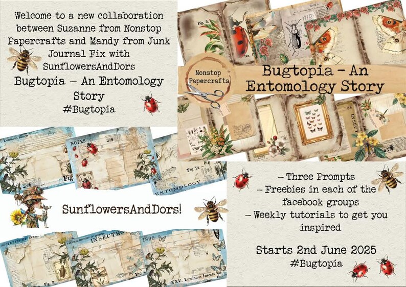 Bugtopia - an Entomology Story, Collaboration Kit, Junk Journal Kit ...