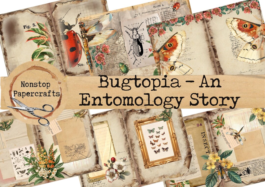 Bugtopia - an Entomology Story, Collaboration Kit, Junk Journal Kit ...