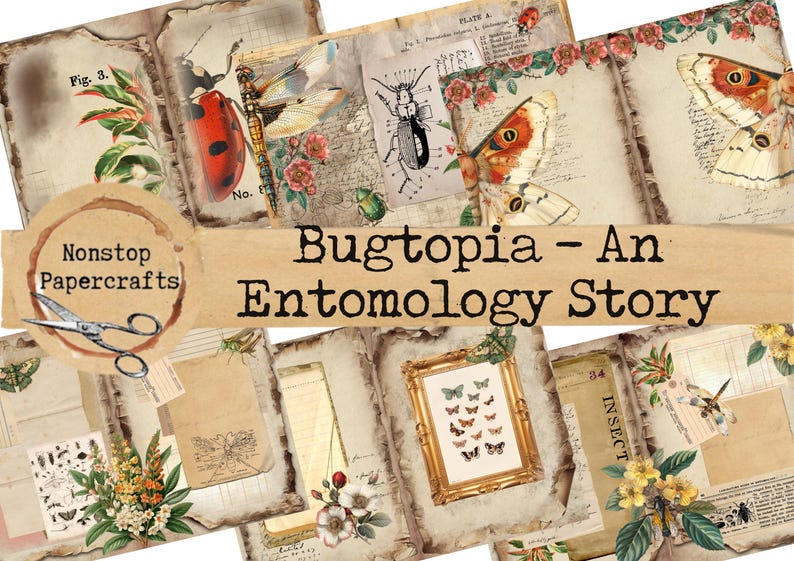 Bugtopia - an Entomology Story, Collaboration Kit, Junk Journal Kit ...