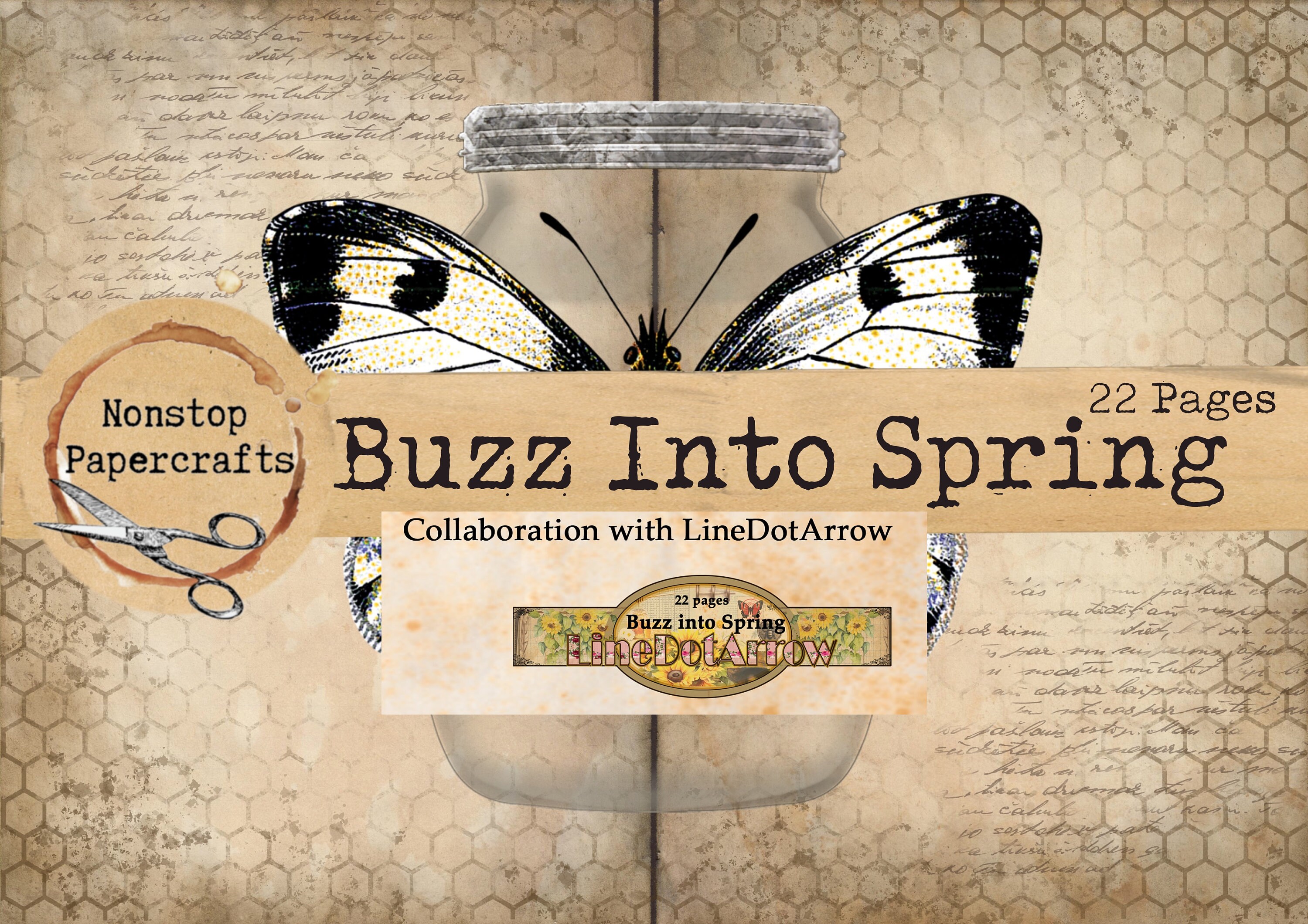 Buzz Into Spring Collaboration Kit, Junk Journal Kit, Spring, Bees ...