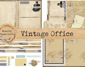 Vintage Stationery Printables, Vintage Office Printable Ephemera, Junk ...