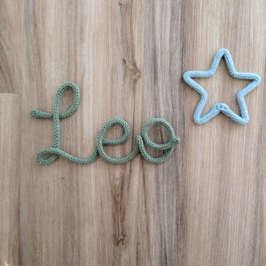 Knitted Wire Name | Personalised Nursery Decor | Custom Yarn Words ...
