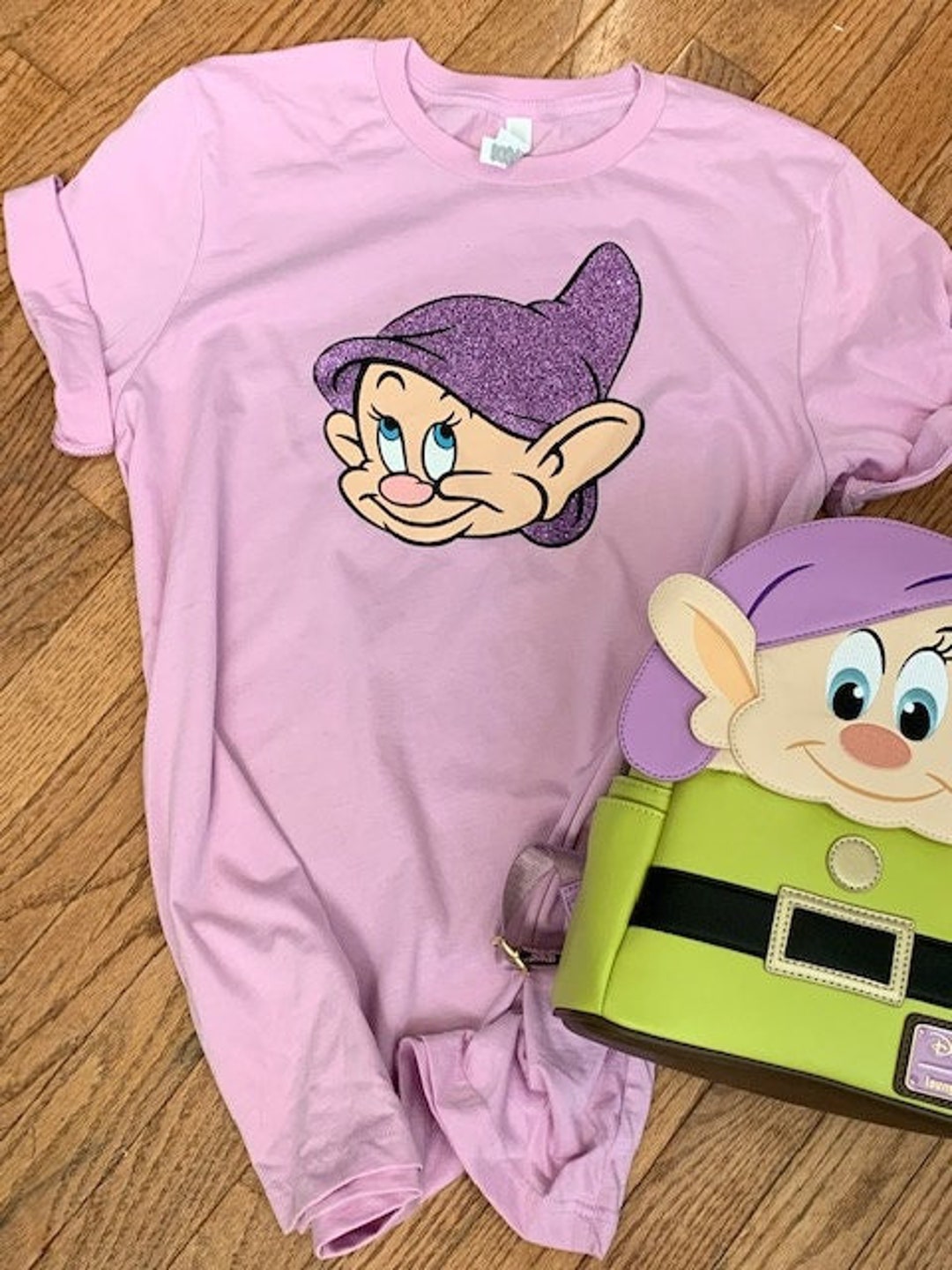 Dopey Face With Glitter Hat Shirt/ Seven Dwarf Shirts/ Dopey Dwarf ...