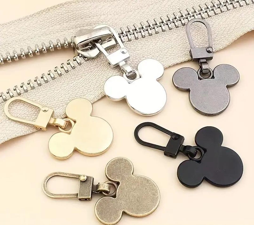 Mickey Head Zipper Pull/ Metal Mickey Head Zipper Pull/ Mickey ...