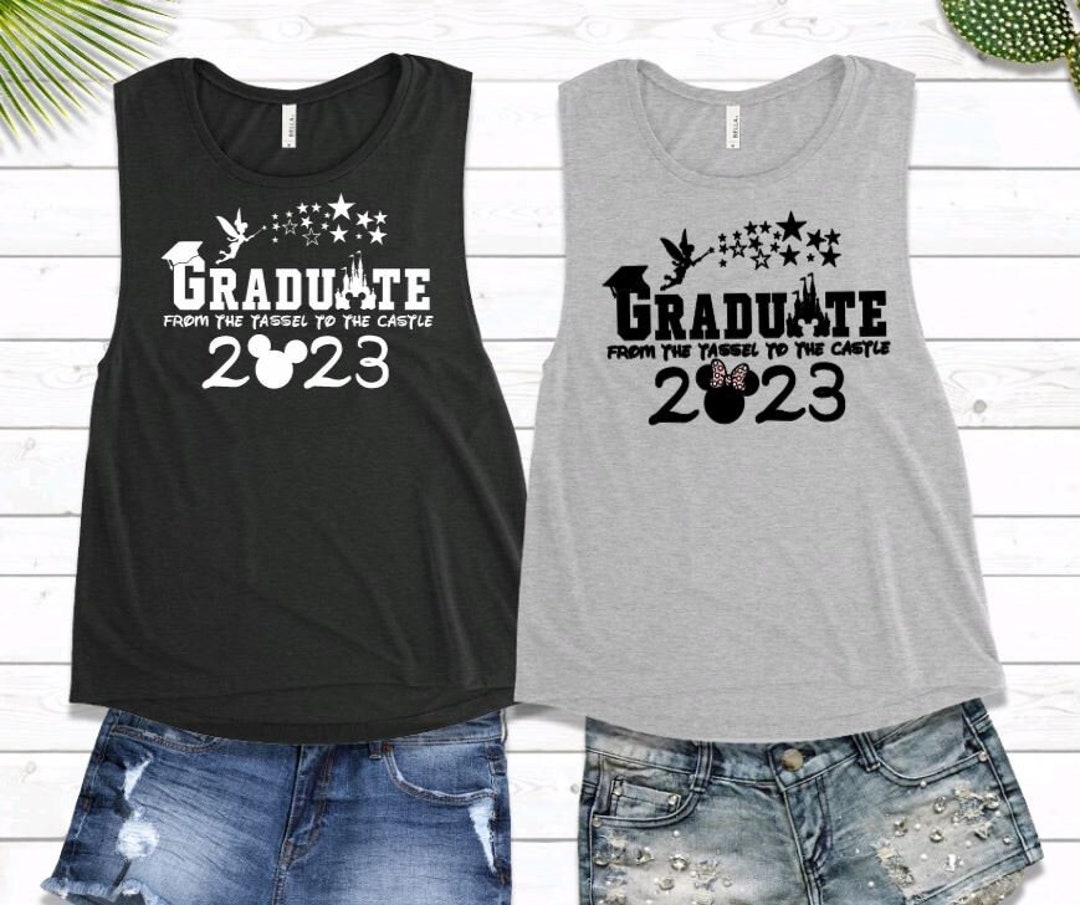 Mickey or Minnie Graduate 2023 Disney Tanks /from the Tassel - Etsy
