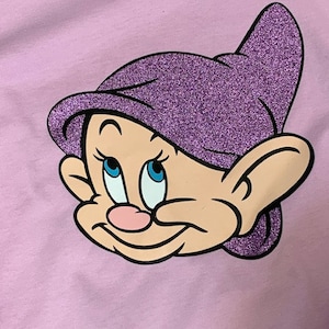 Dopey Face With Glitter Hat Shirt/ Seven Dwarf Shirts/ Dopey Dwarf ...