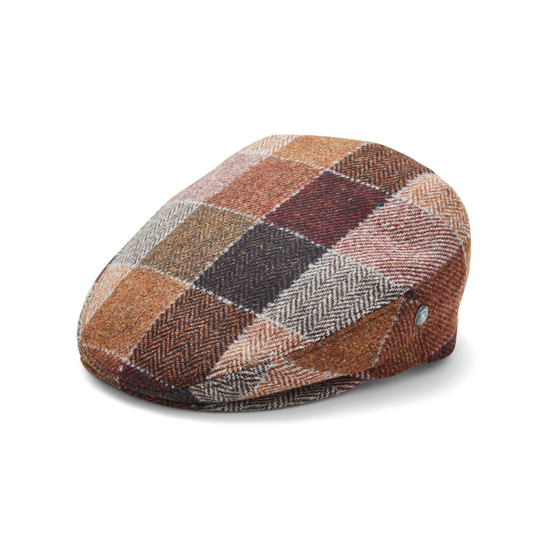 Brown Check Wool Flat Cap - City Sport - Made in Belgium | 4491 - Etsy