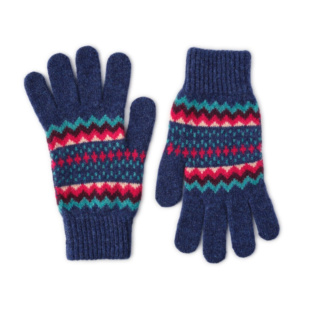 Fair Isle Lambswool Christmas Gloves: Festive Winter Gloves - Etsy