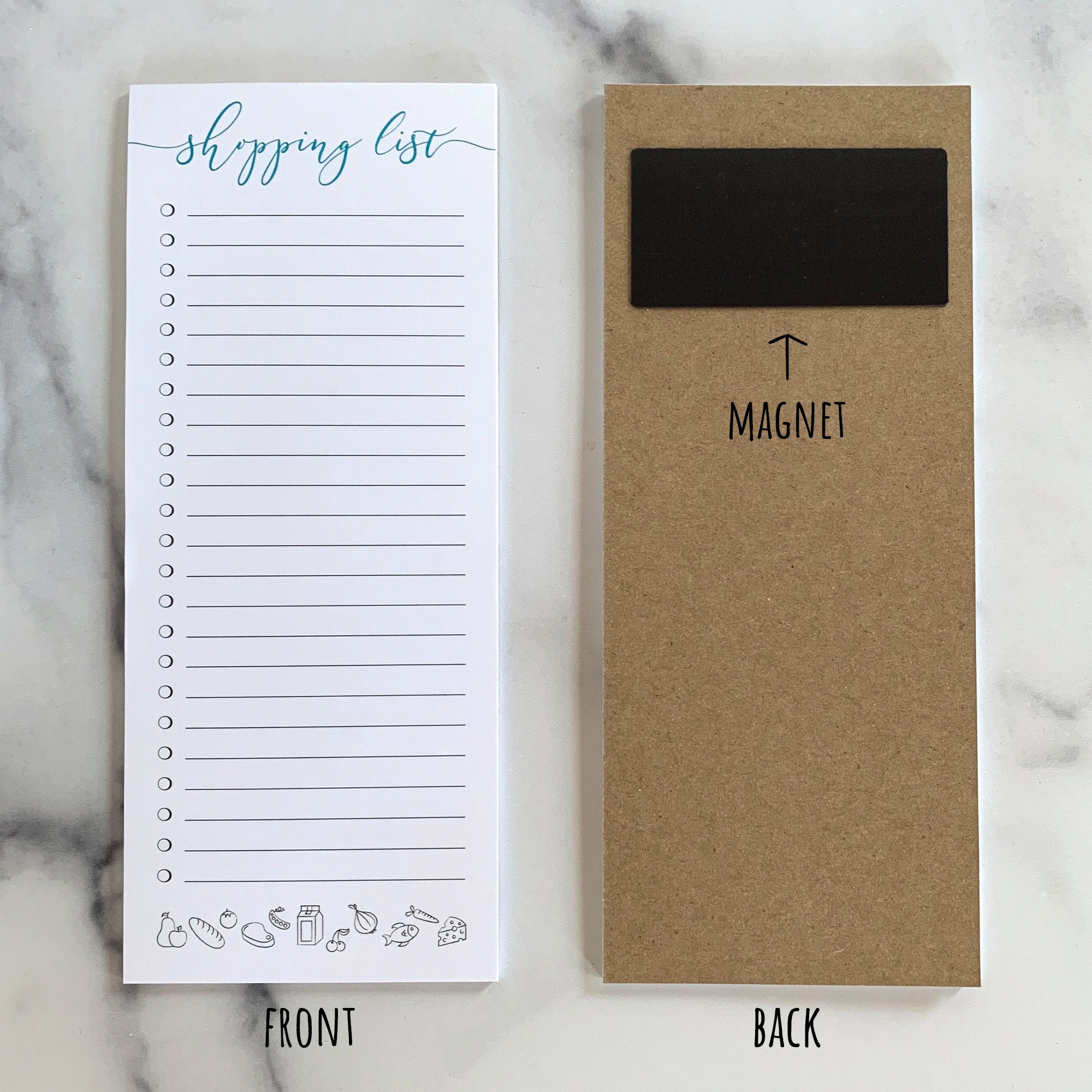 Magnetic Shopping List Notepad | Etsy