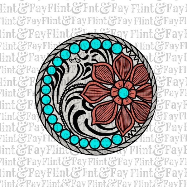 Turquoise Concho - Etsy