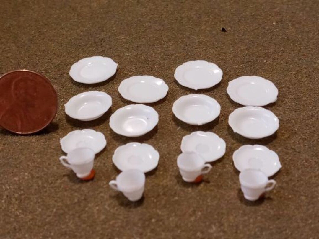 Miniature Dinnerware Place Setting Service for 4, 12 Pcs Lemax Dept 56 ...