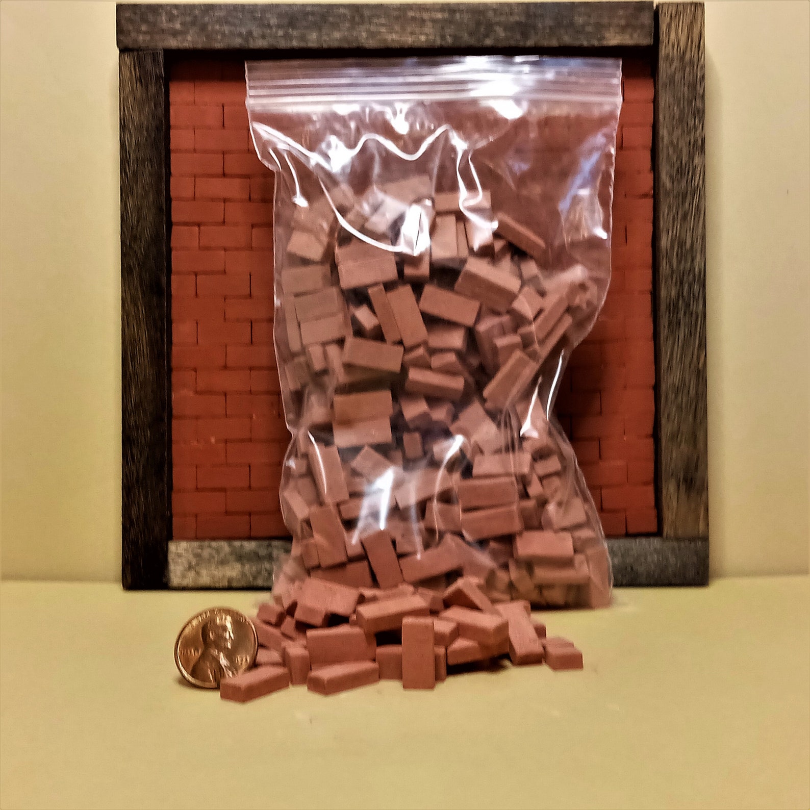 Miniature Brick Common Red 325 Mini Bricks for Your Lemax Dept - Etsy