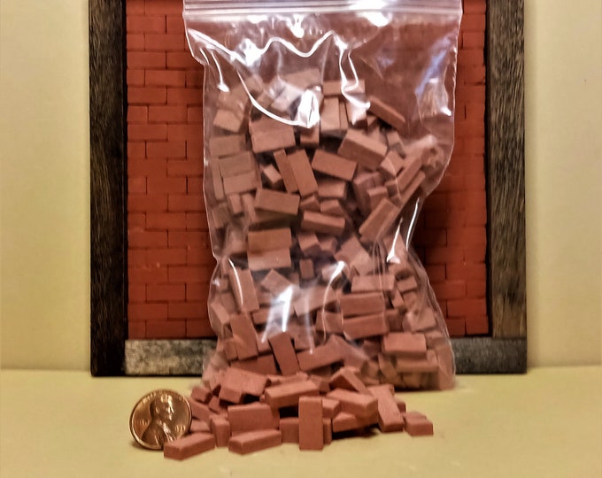 Miniature Brick Common Red 325 Mini Bricks for Your Lemax Dept - Etsy