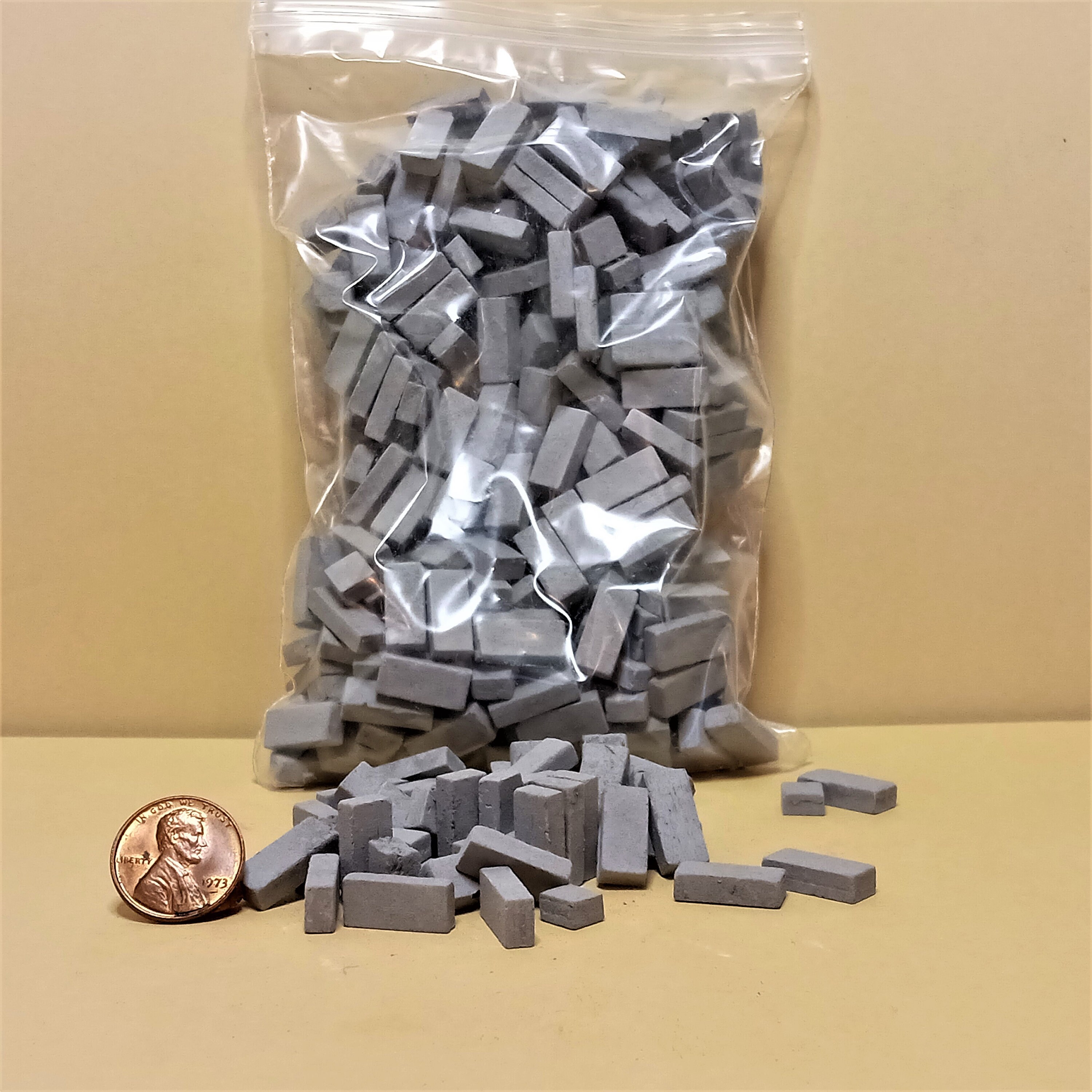 Miniature Brick Gray 325 Mini Bricks for Lemax Dept 56 Spooky | Etsy