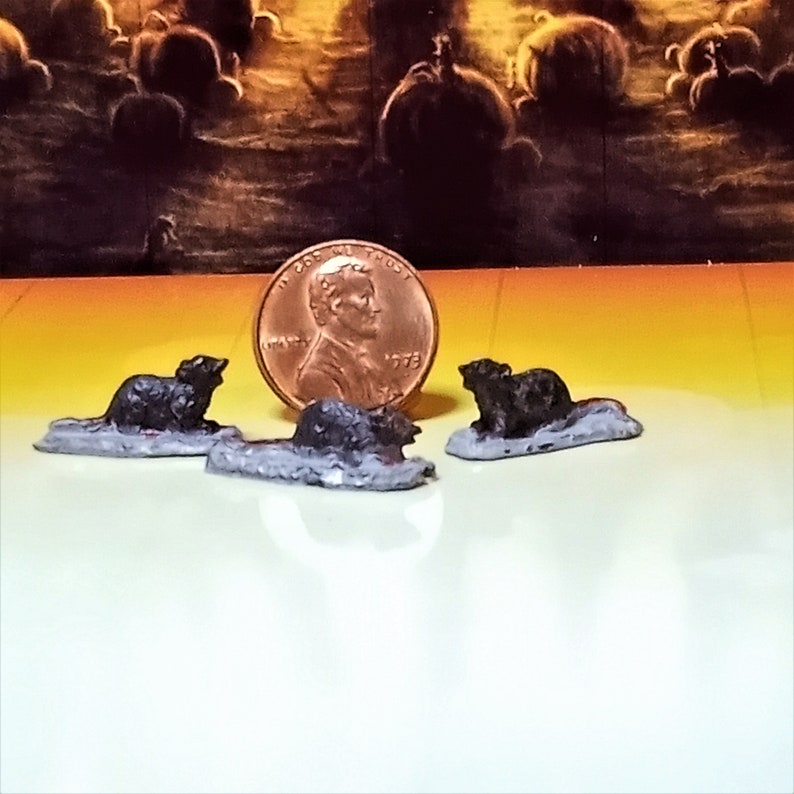 Miniature Rats 2 Set of 3 for Lemax Dept 56 Spooky Town - Etsy