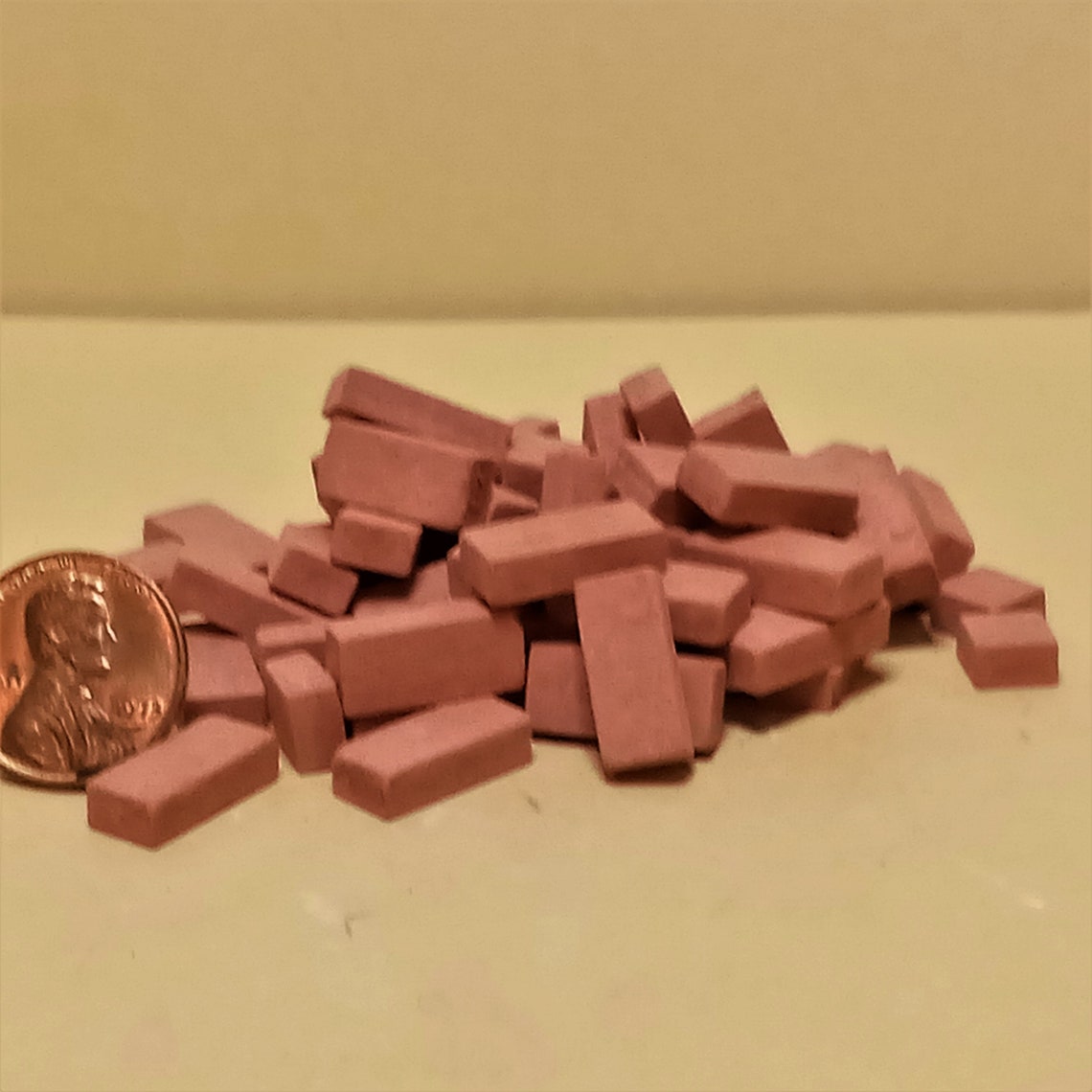 Miniature Brick Common Red 325 Mini Bricks for Your Lemax Dept - Etsy