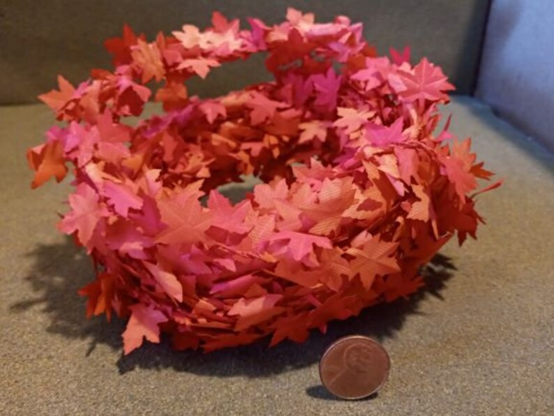 Miniature Garland-roping Maple Red 15 Feet for Lemax Dept - Etsy