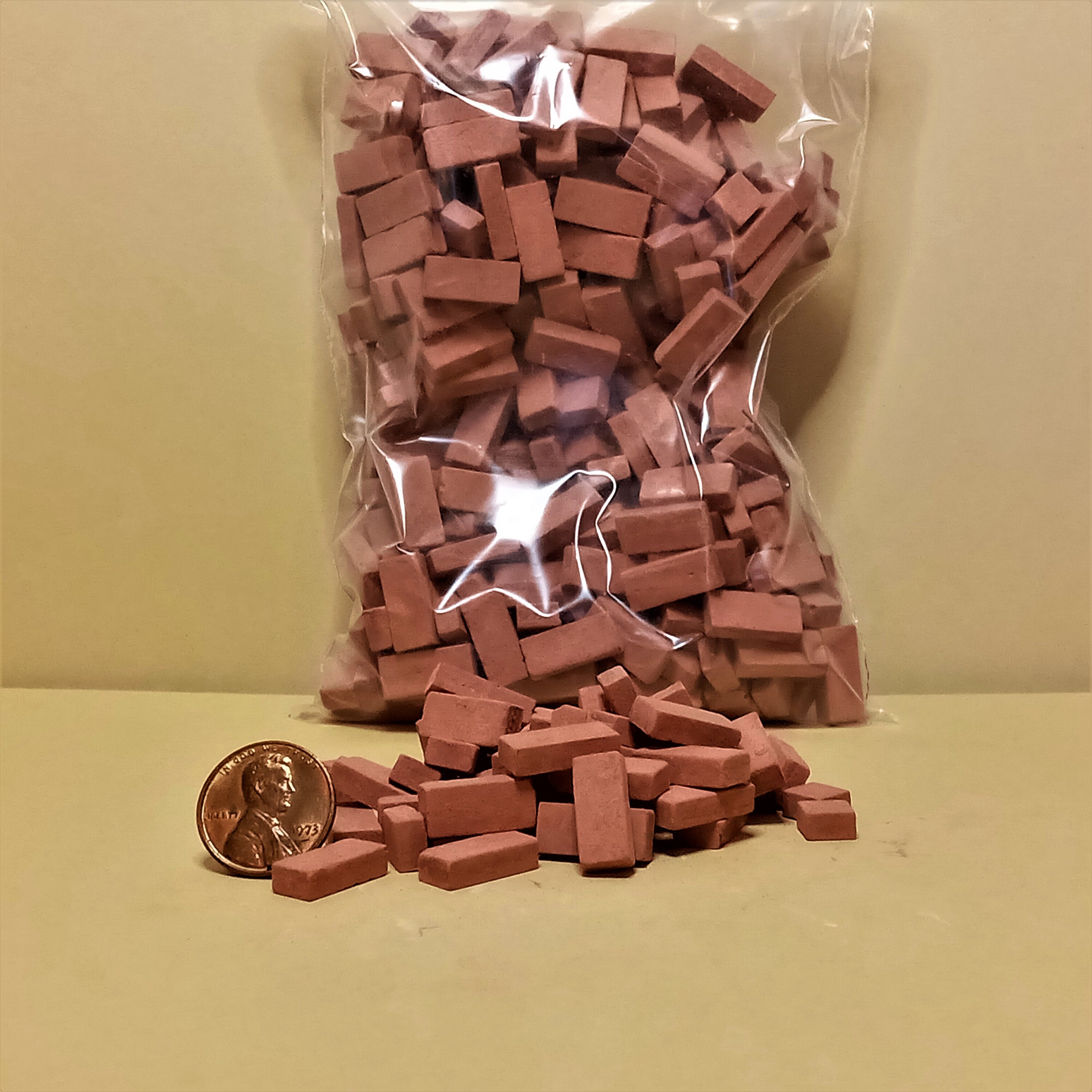 Miniature Brick Common Red 325 Mini Bricks for Your Lemax Dept - Etsy