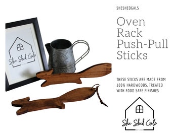 Wood Handle Oven Rack Push-pull Stick - Etsy