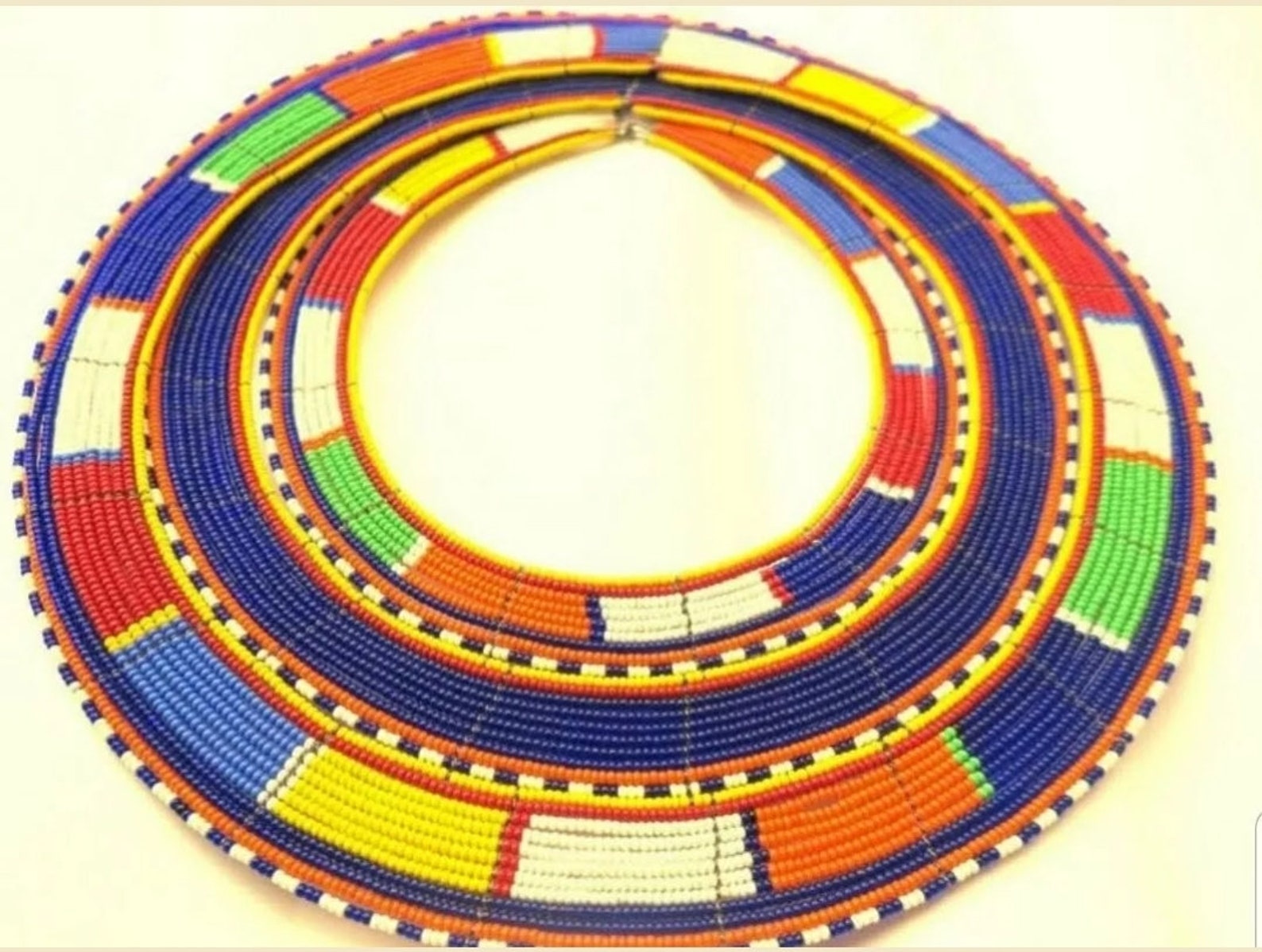 Maasai necklace Masai collar made with beads from East Africa | Etsy