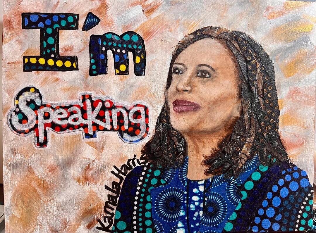 Kamala Harris Art Im Speaking Painting - Etsy