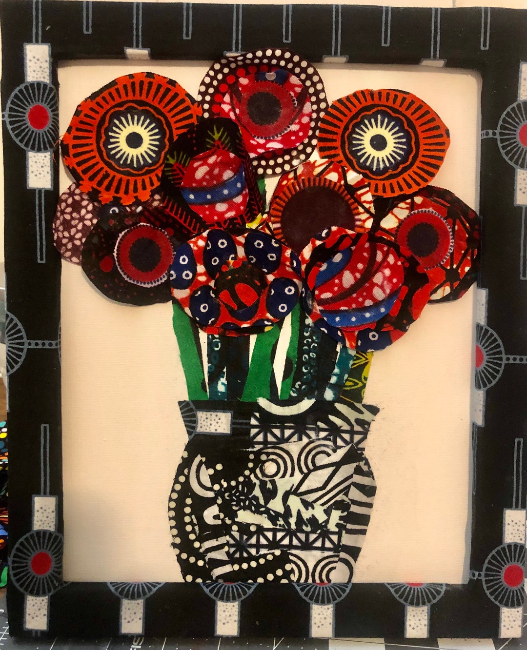 Flower Vase Collage Art - Etsy